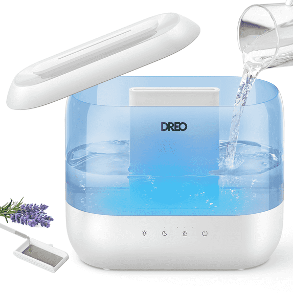 DREO, Humidifier, 4L Ultrasonic Cool Mist, Top-Fill, Nightlight ...