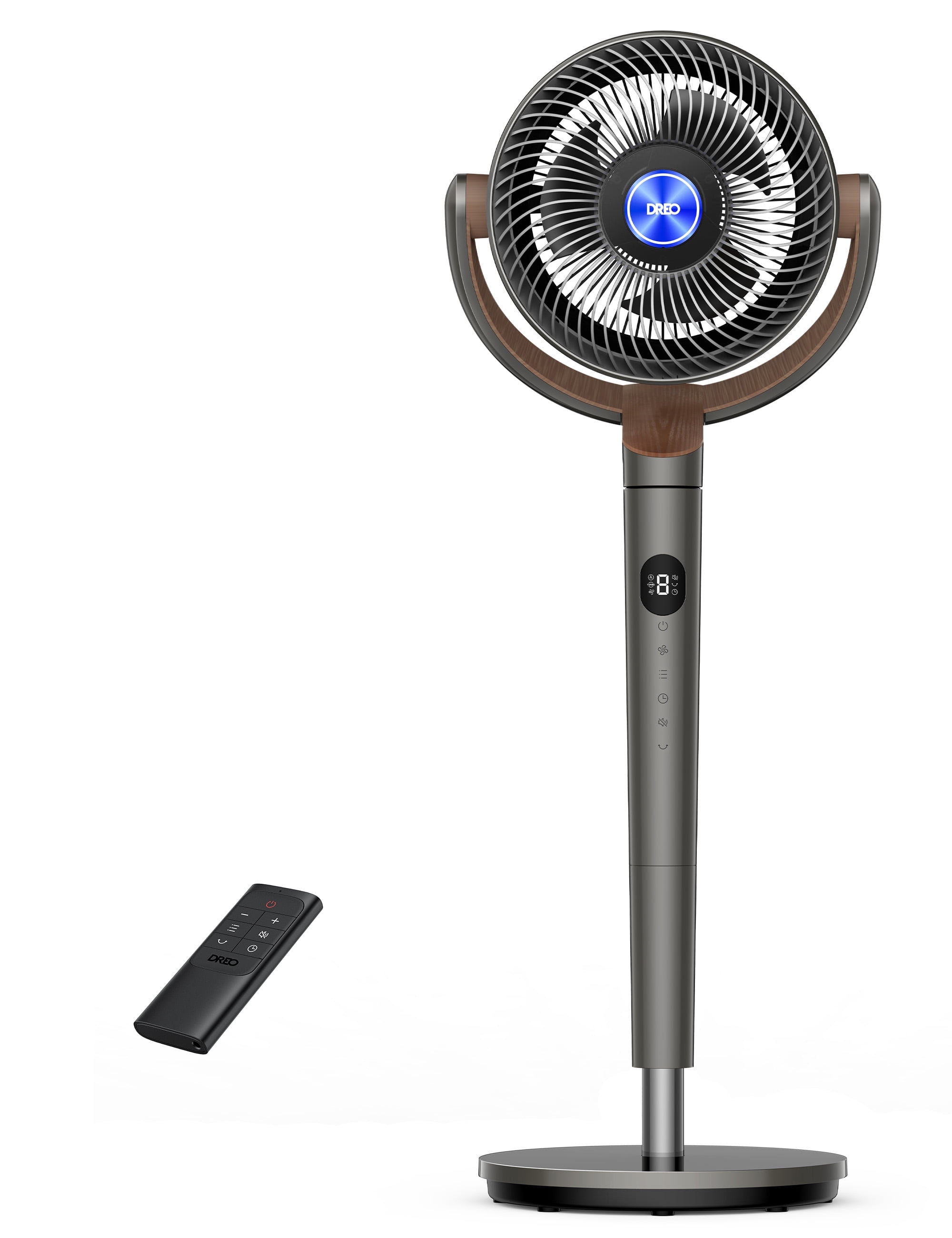 Dreo Quiet Oscillating Pedestal Fan, 8 Speeds, 3 Modes, Adjustable ...