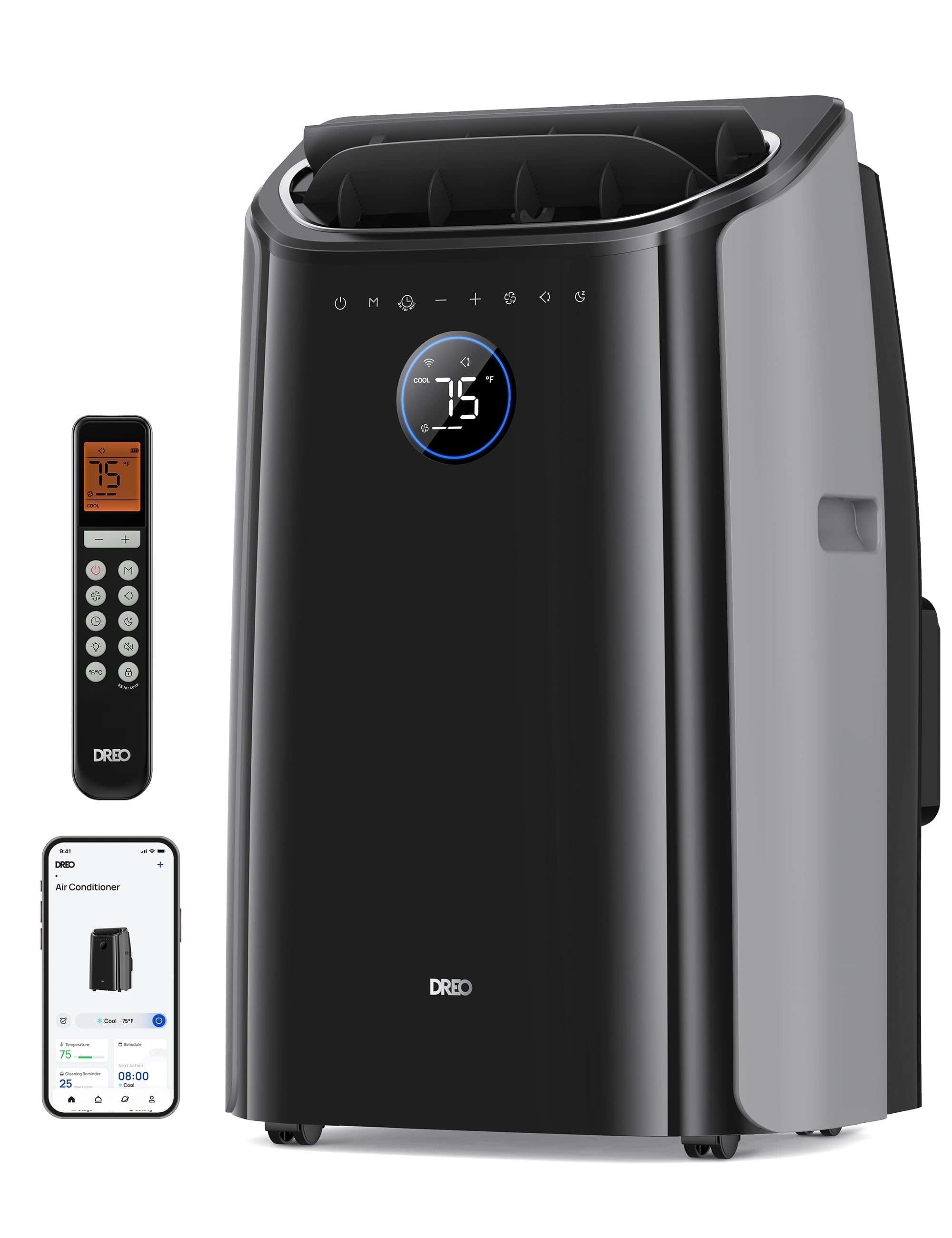Dreo 8,000 BTU (12,000 ASHRAE) Portable Air Conditioners, Covers up to ...