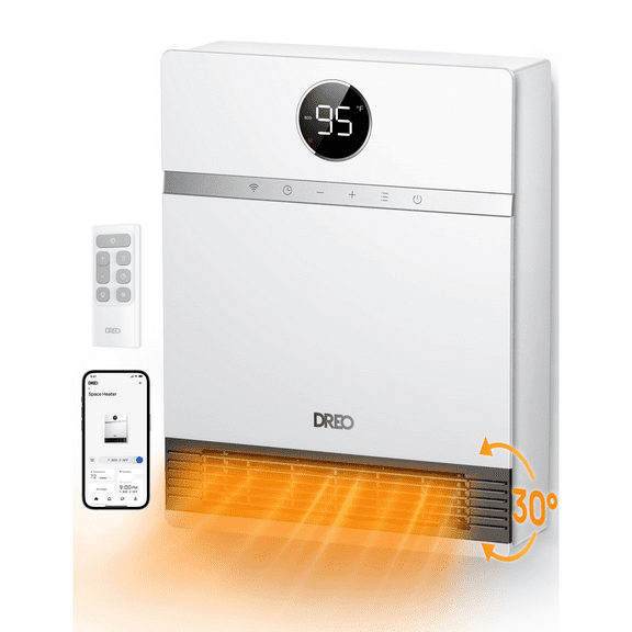Smart Wall Heater, IP24 Electric PTC Space Heaters for Indoor Use, 30 ...
