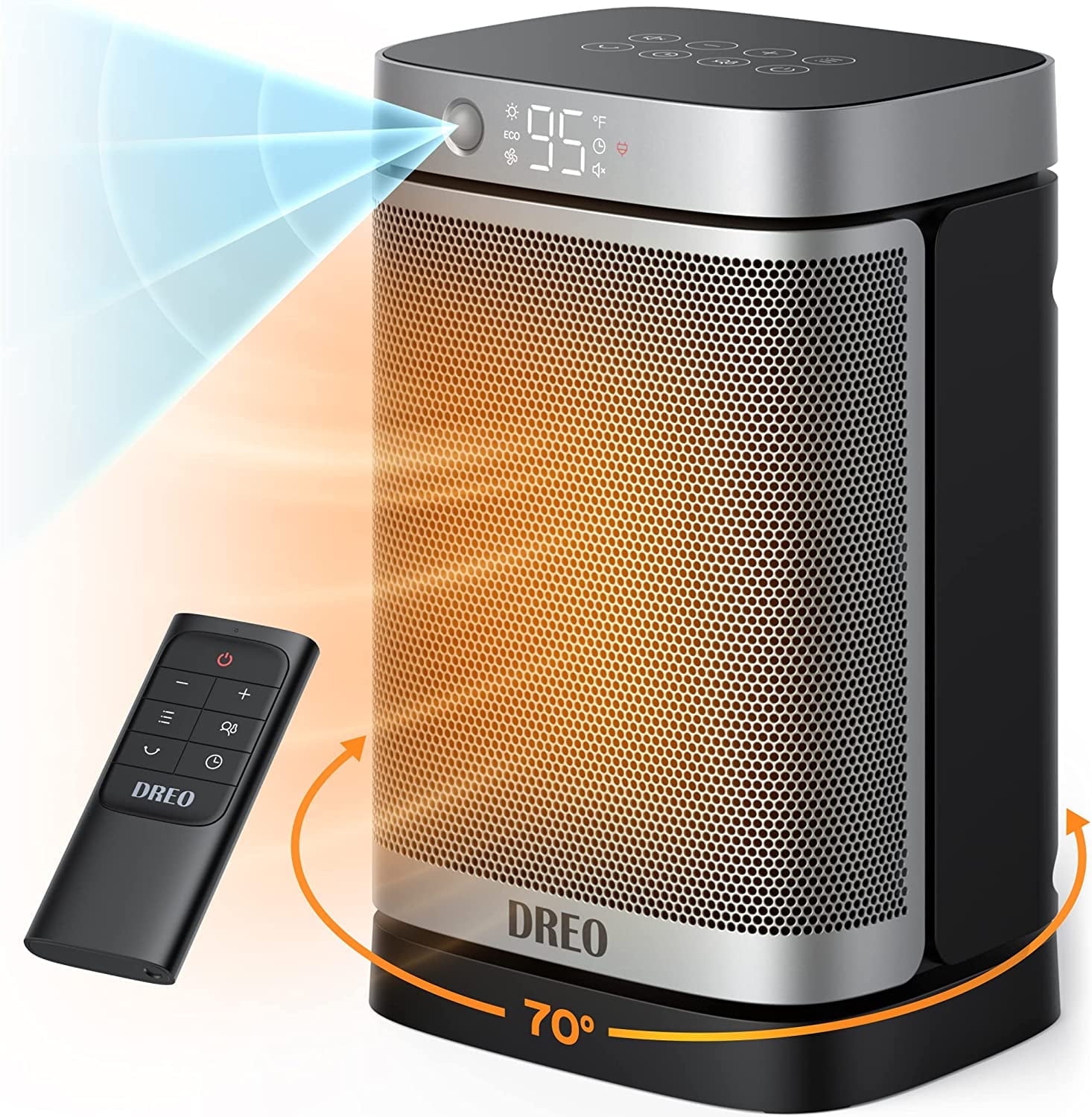 Dreo 2023 Space Heater with Motion Sensor, 1500W, 70° Oscillation ...