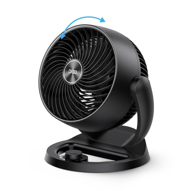 Dreo Table Fans for Home Bedroom, 9 Inch Quiet Oscillating Floor Fan ...