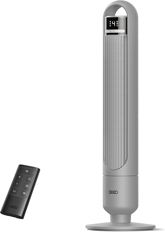 Dreo Tower Fan for Bedroom, 90° Oscillating Standing Fans for Room with ...