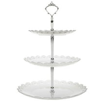 Charmed Silver Display Set - 23 Cupcakes Holder, 4 Tiers Metal Stand ...