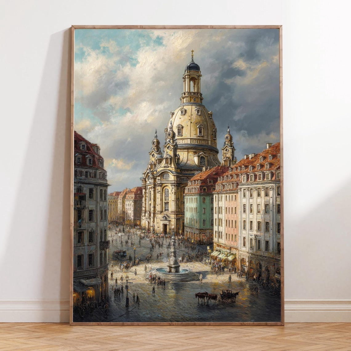 Dresden Germany Frauenkirche Skyline City Scenery Wall Art, Unframed ...