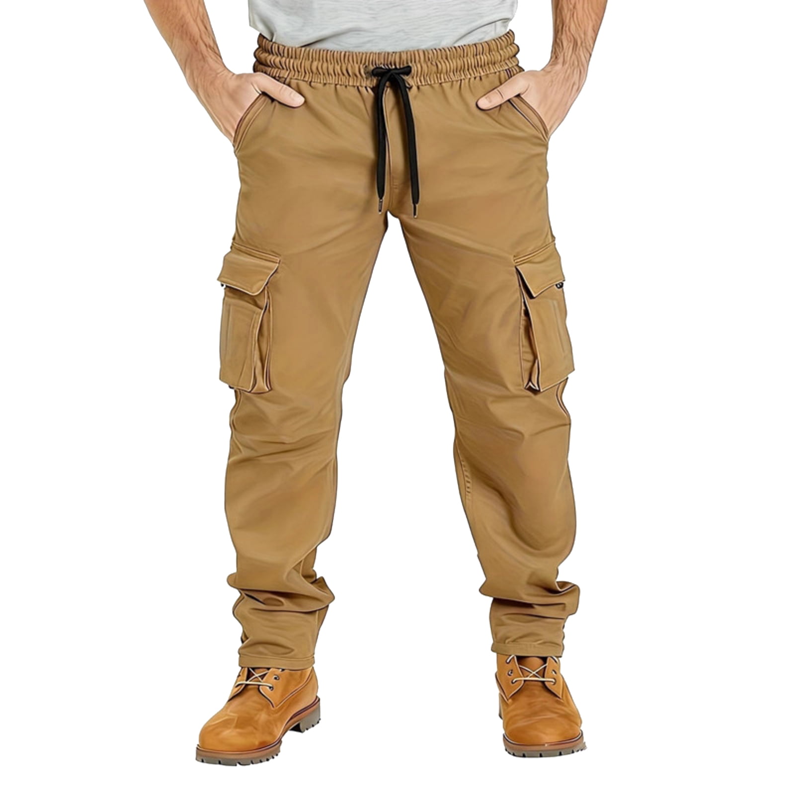 Dresfit Baggy Sweatpants for Men Drawstring Wide Leg Cargo Pants Open ...