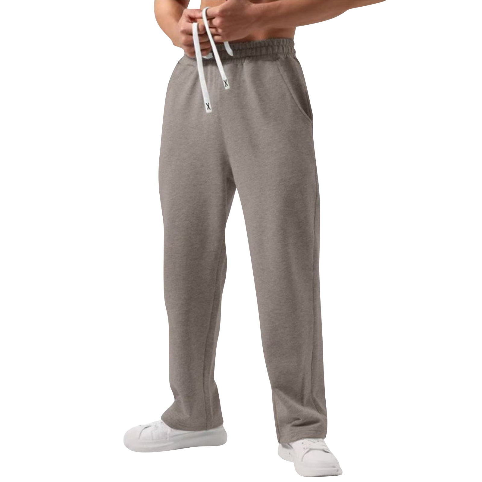 Dresfit Baggy Sweatpants Mens Wide Leg Pants Summer Drawstring Straight ...