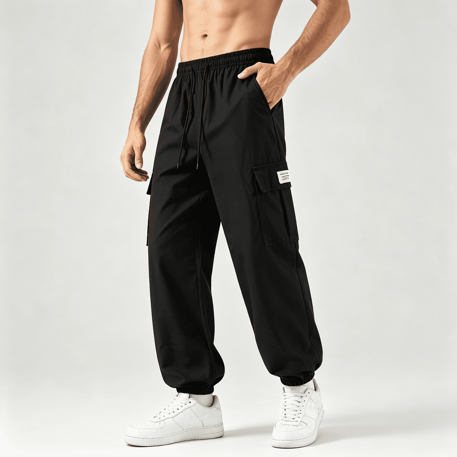 Dresfit Camo Cargo Pants Men Cuffed Drawstring Joggers 2026 Summer ...