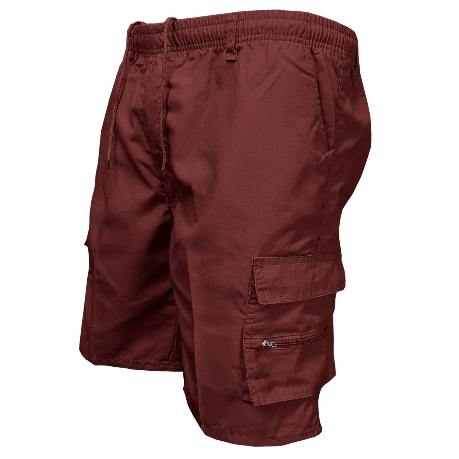 Dresfit Cargo Shorts for Men Elastic Waist Drastring Linen Shorts ...