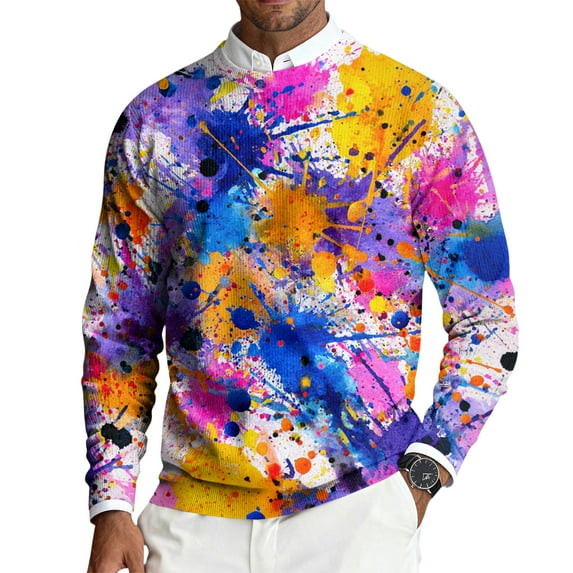 Dresfit Carnival Sweatshirts for Men Long Sleeve Crew Neck Party Shirts ...