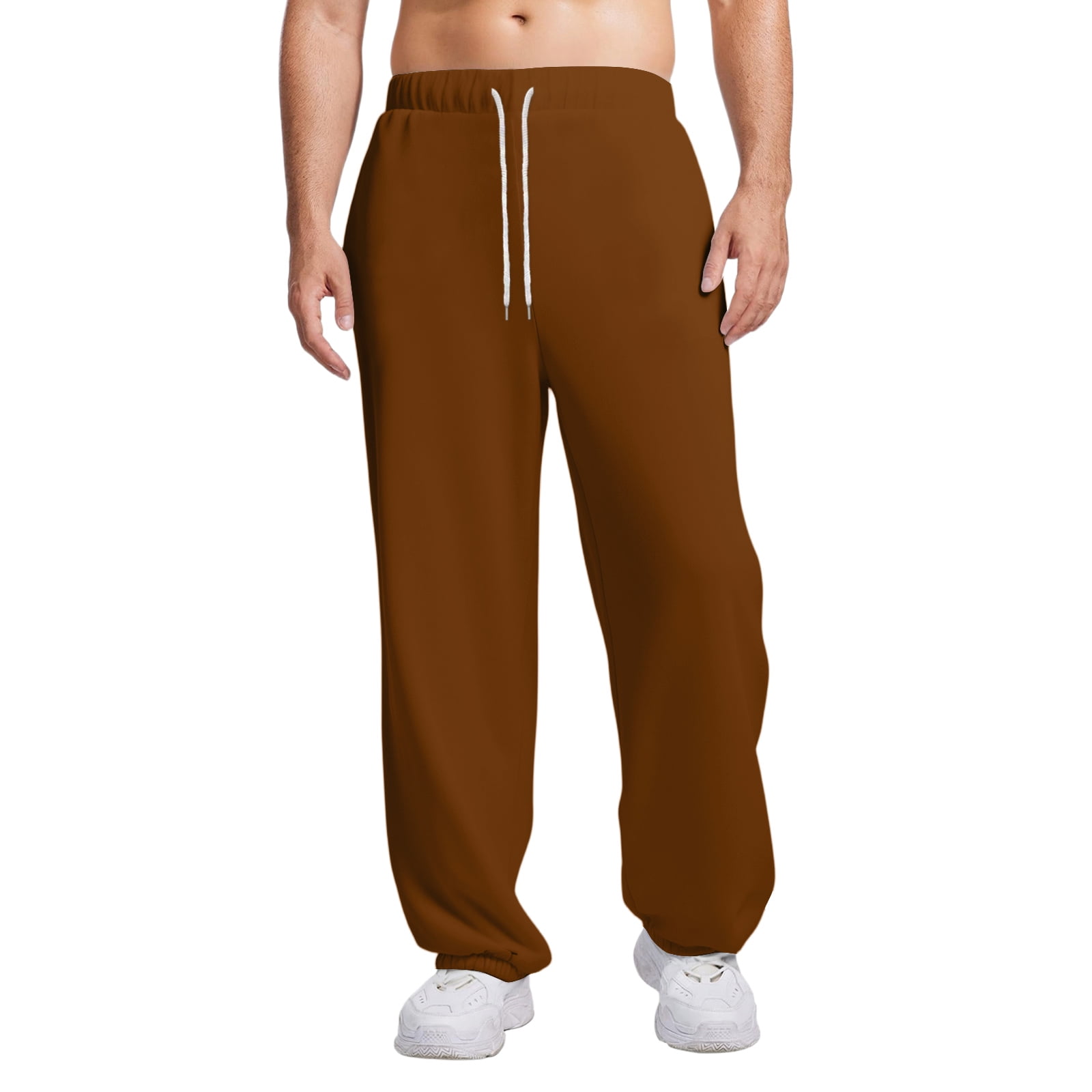 Dresfit Cuffed Sweatpants Men Baggy Cotton Joggers Fall Drawstring ...