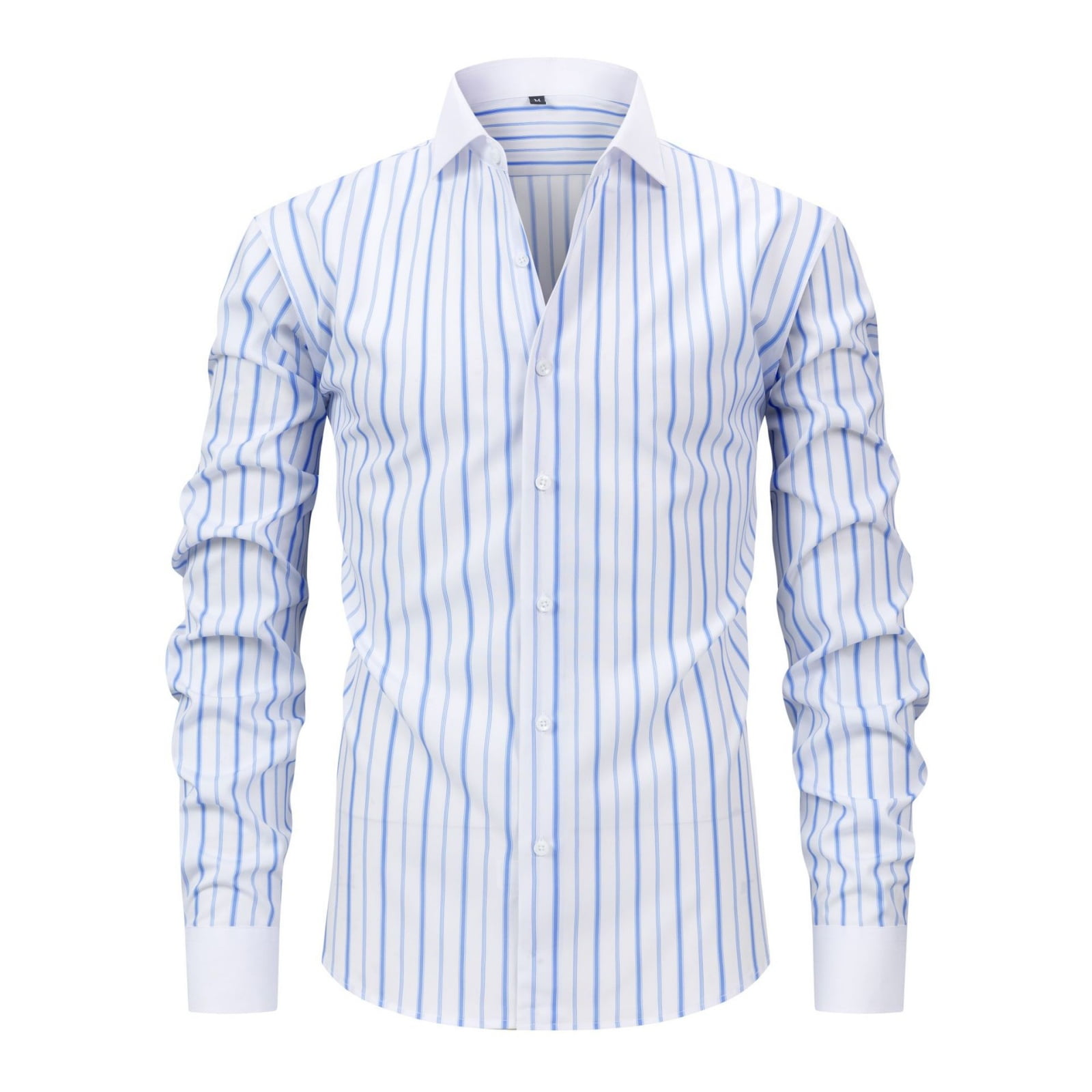 Dresfit Dress Shirts for Men Striped Button Down Shirt Spring Slim Fit ...