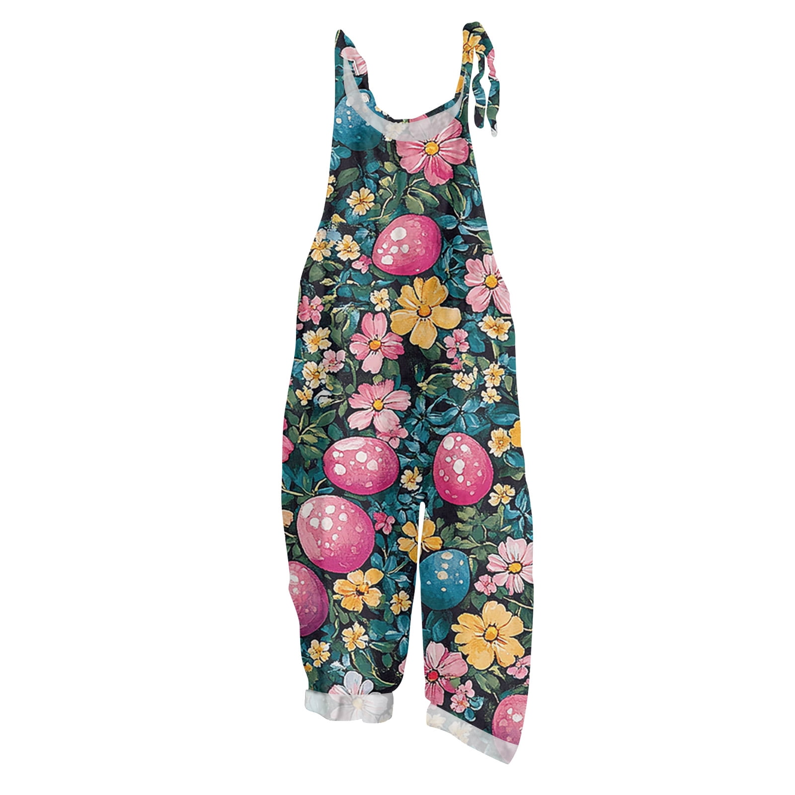 Dresfit Easter Rompers Women Spaghetti Strap Holiday Baggy Backless ...