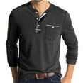 Dresfit Henley Shirt Mens Collarless V Neck Business Shirts with Chest ...