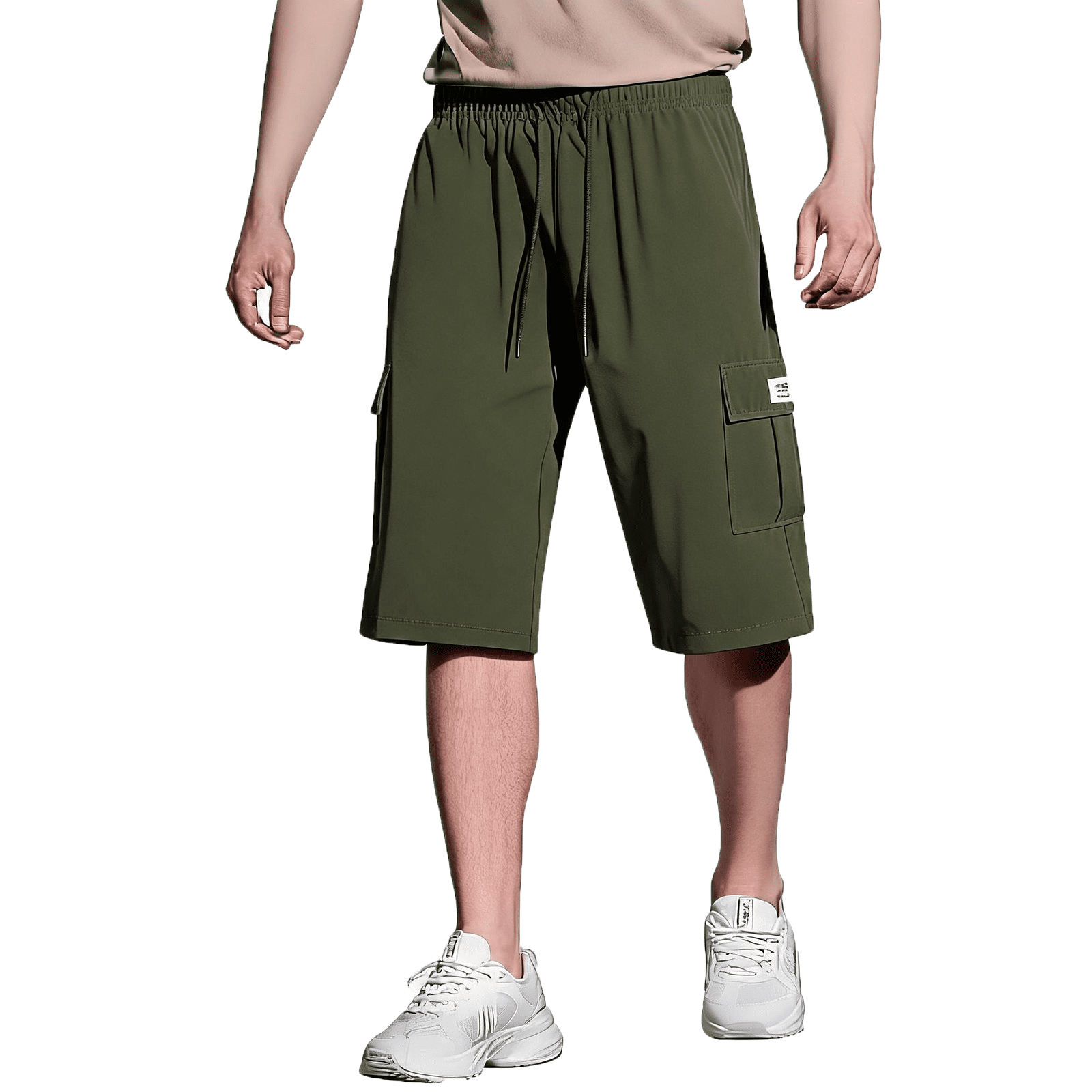 Dresfit Long Shorts for Men Drawstring Cargo Shorts 2026 Summer ...
