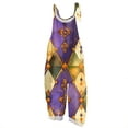 Dresfit Mardi Gras Romper for Women Patchwork Wide Leg Overalls 2026 ...