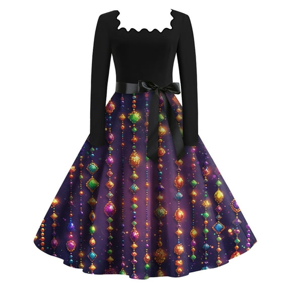 Dresfit Mari Grass Dress for Woman Heart Print Patch Work Dresses 2026 ...