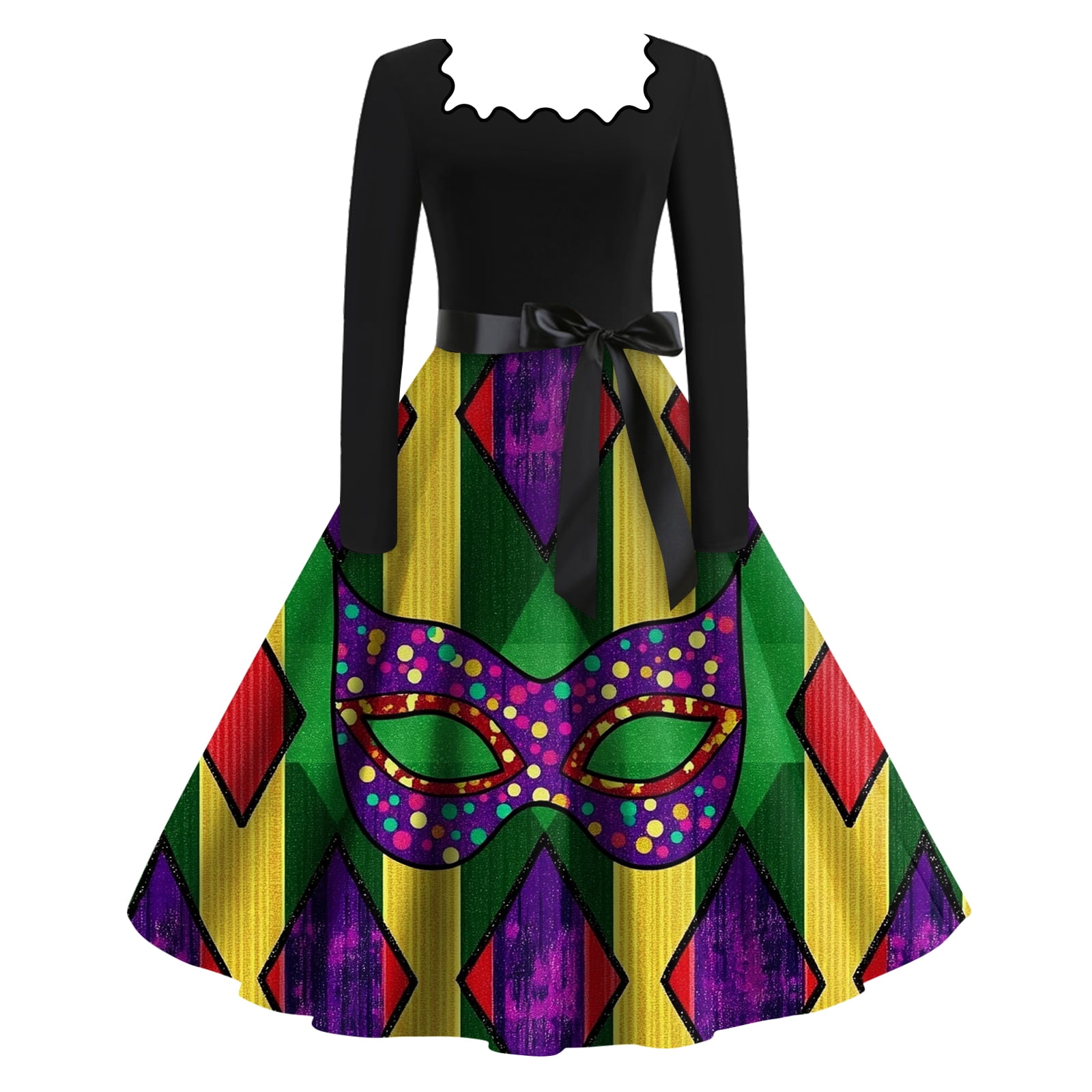 Dresfit Mari Grass Dress Women Heart Print Square Neck Dresses 2026 ...