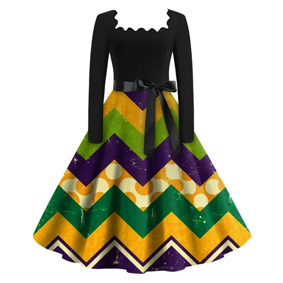 Dresfit Mari Grass Dress Women Long Sleeves Square Neck Dresses 2026 ...