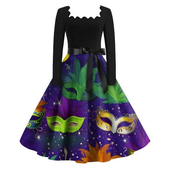 Dresfit Mari Grass Dress Women Square Neck Waist Tie Dresses 2026 Patch ...