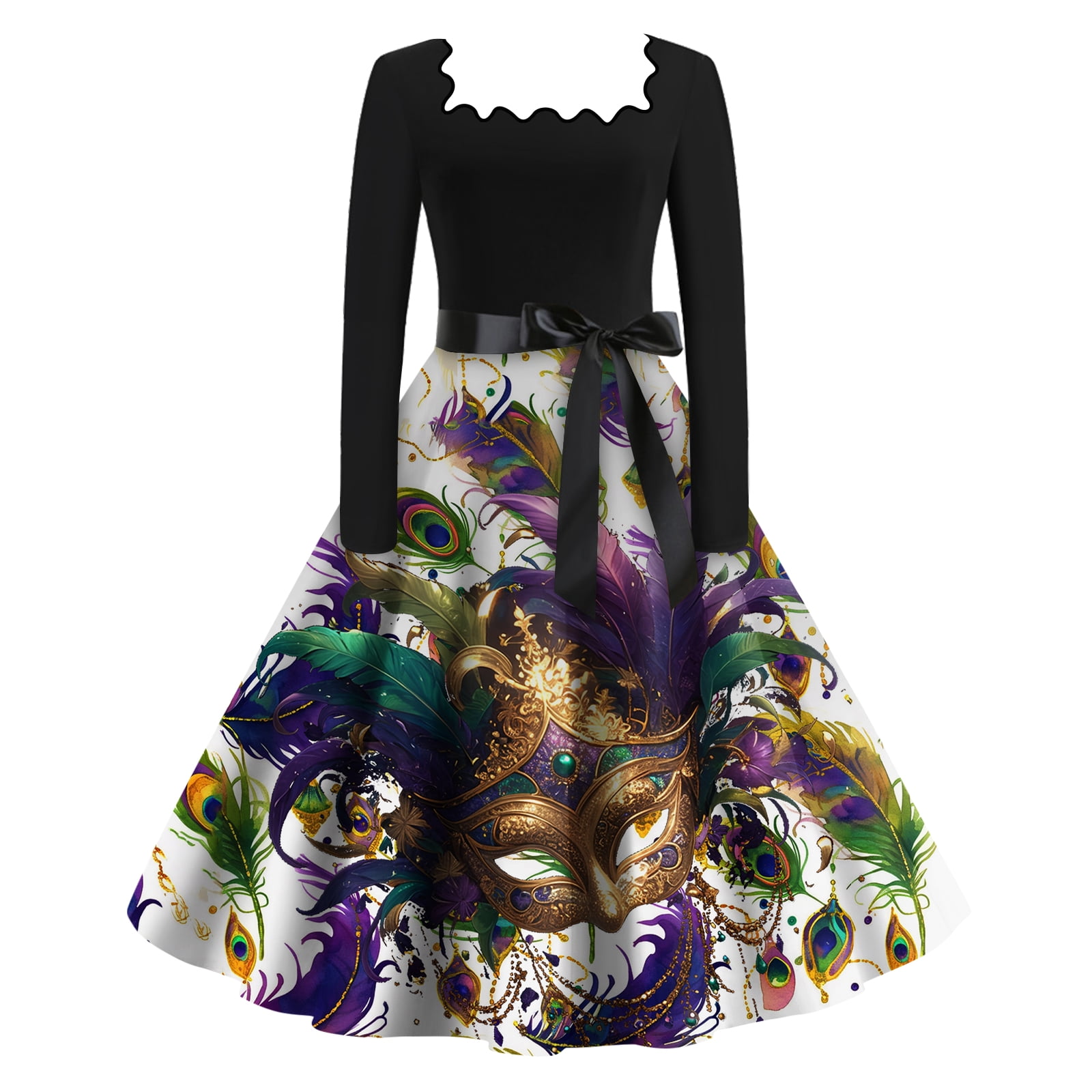 Dresfit Mari Grass Dress Womens Patch Work Long Sleeves Dresses 2026 ...