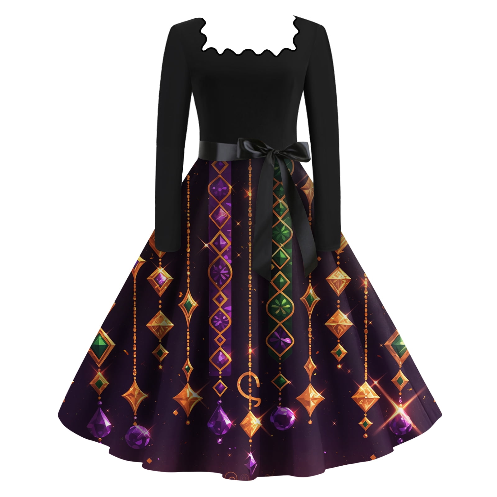 Dresfit Mari Grass Dresses for Woman Heart Print Square Neck Dress 2026 ...