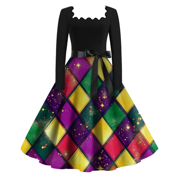 Dresfit Mari Grass Dresses Womens Patch Work Long Sleeves Dress 2026 ...