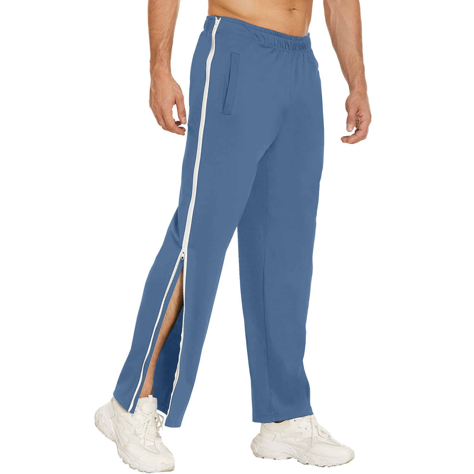 Dresfit Men's Baggy Sweatpants Lightweight Track Pants Tear Away ...
