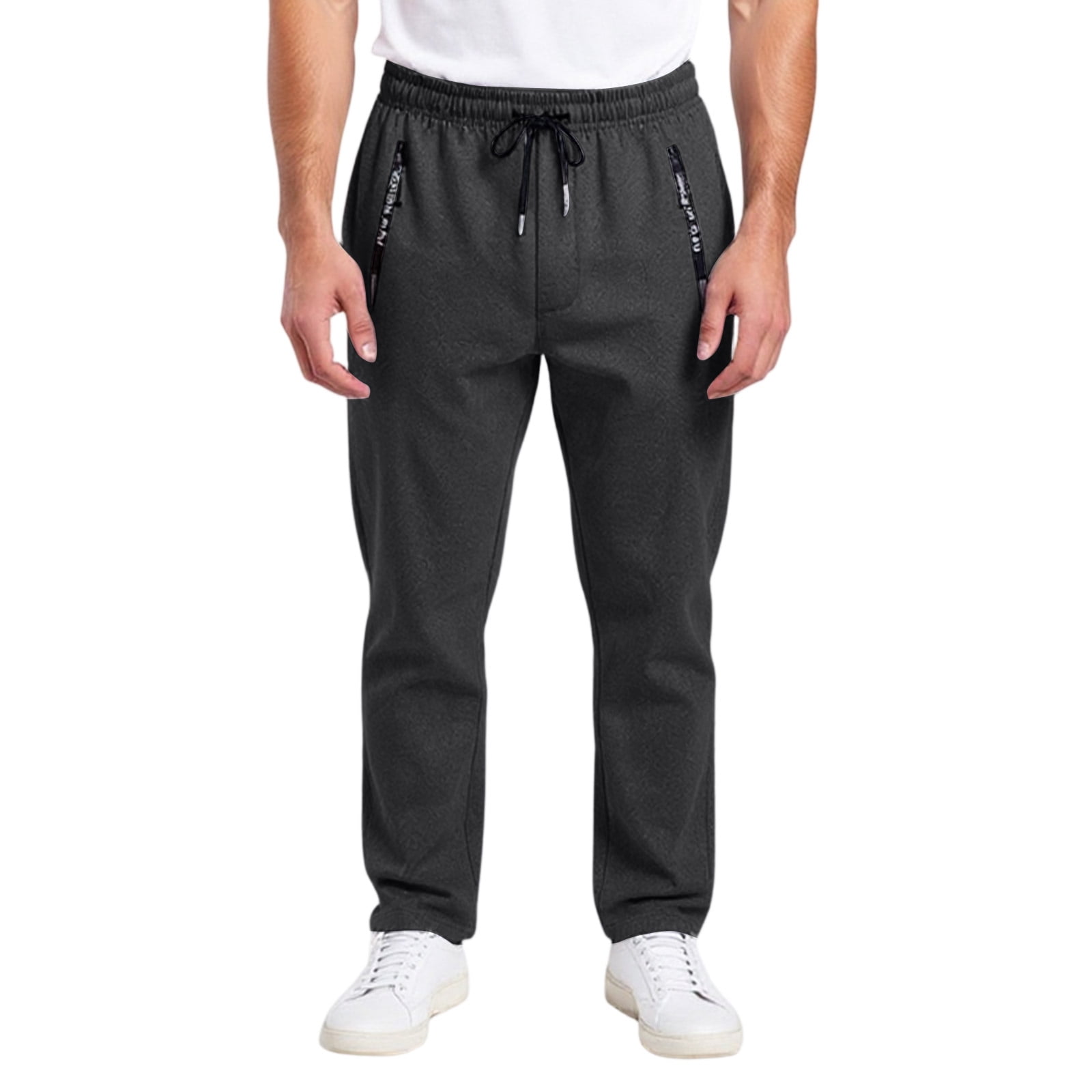 Dresfit Men's Uncuffed Sweatpants Stretch Active Cotton Joggers Autumn ...