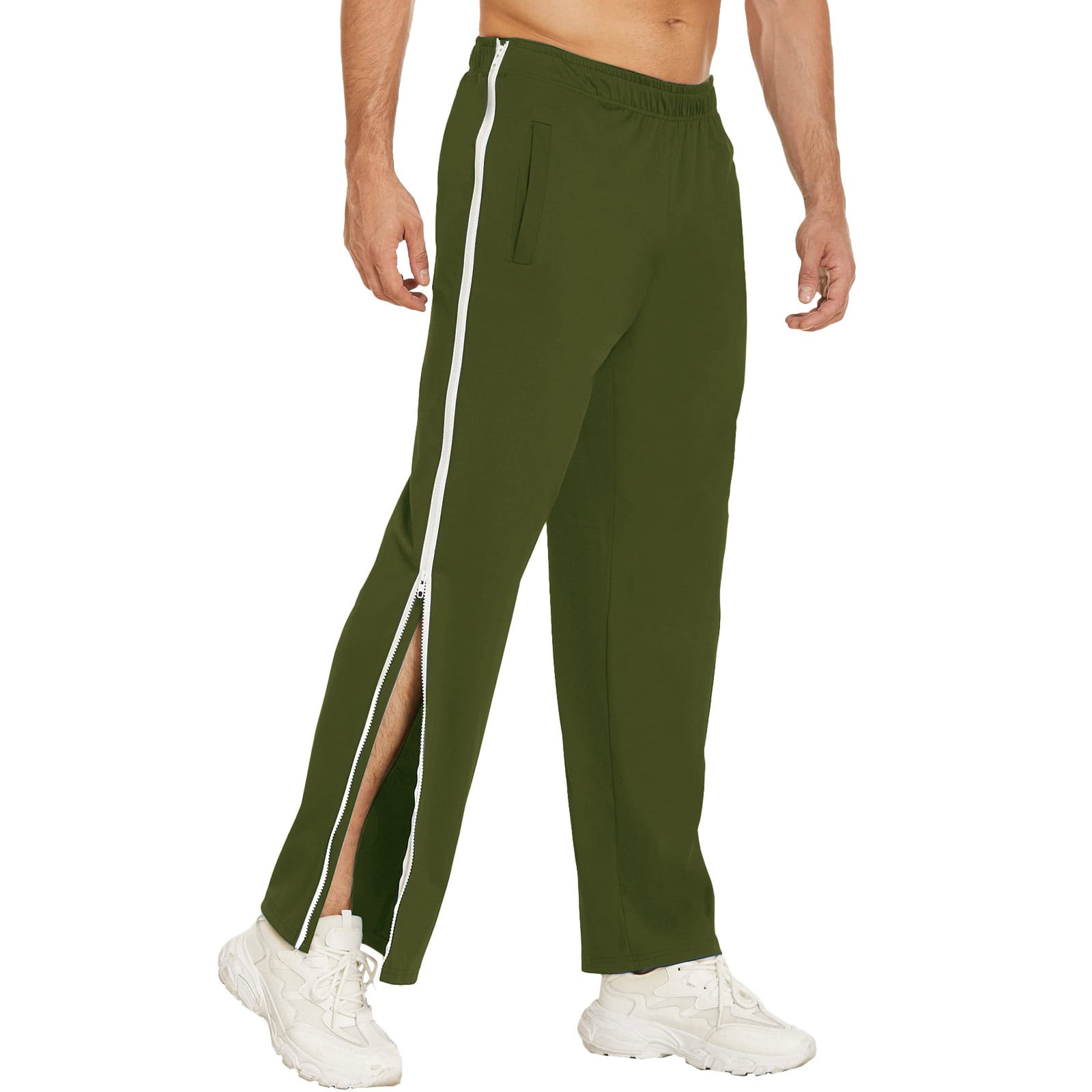 Dresfit Mens Baggy Sweat Pants Lightweight Joggers Breakaway Drawstring ...