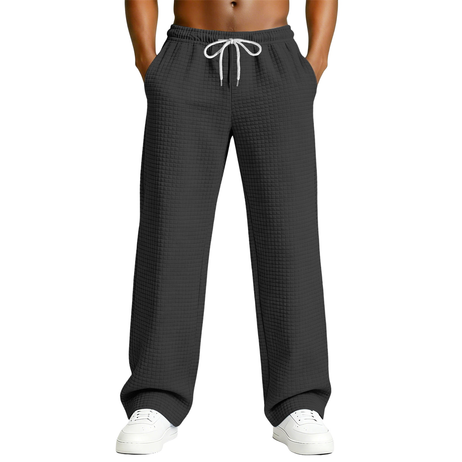 Dresfit Mens Baggy Sweatpants Wide Leg Lounge Pants Sumemr Drawstring ...
