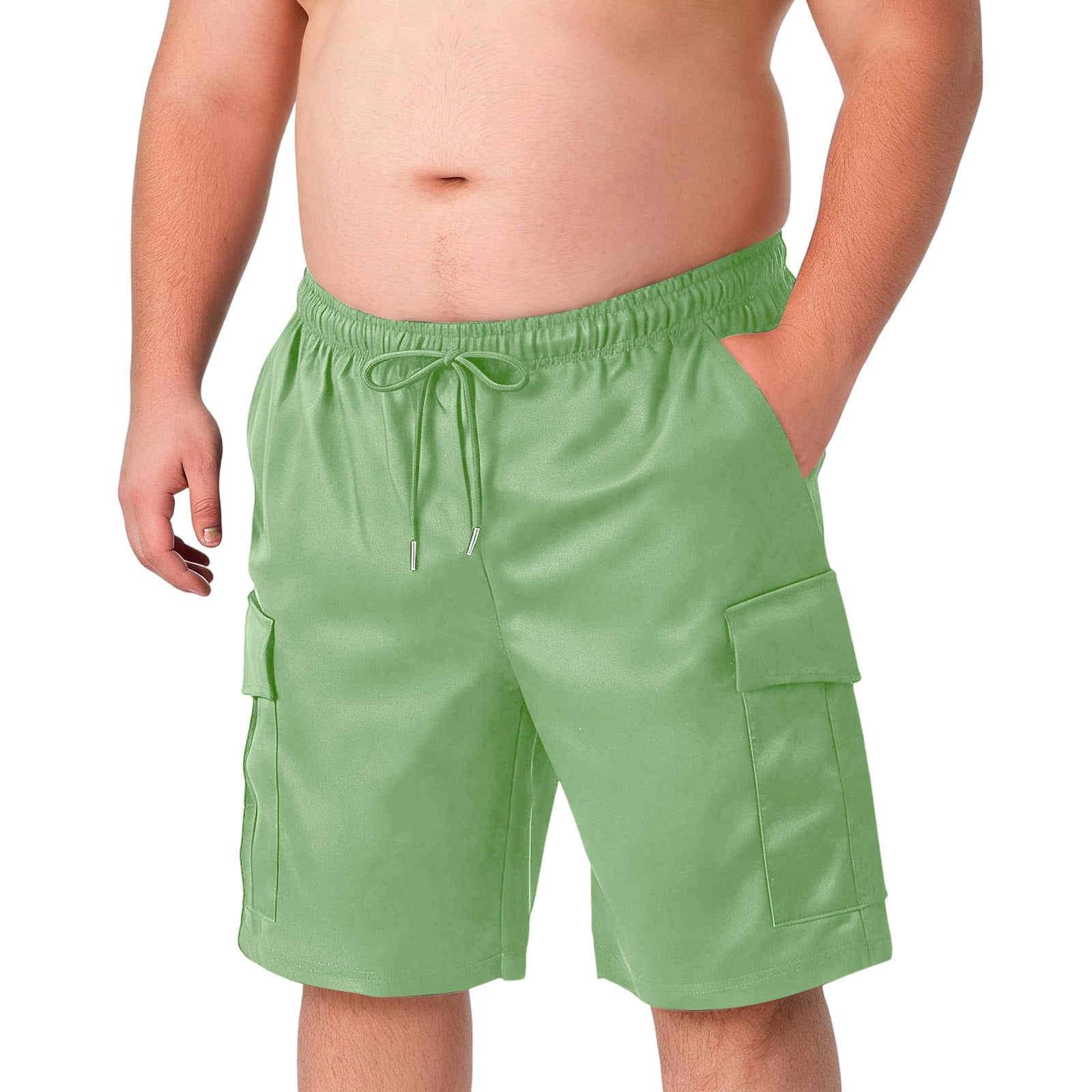 Dresfit Mens Big and Tall Shorts Plus Size Drastring Cargo Shorts ...