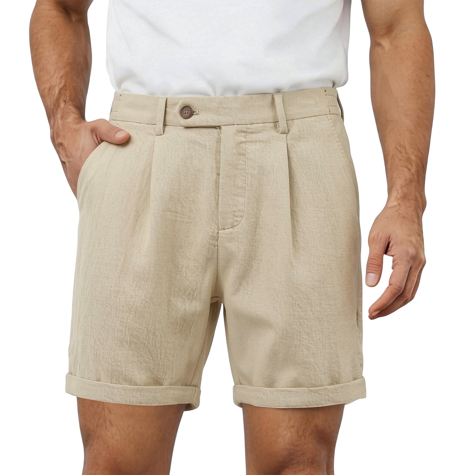 Dresfit Mens Golf Shorts Pleated Baggy Bermuda Shorts 2026 Summer Work ...