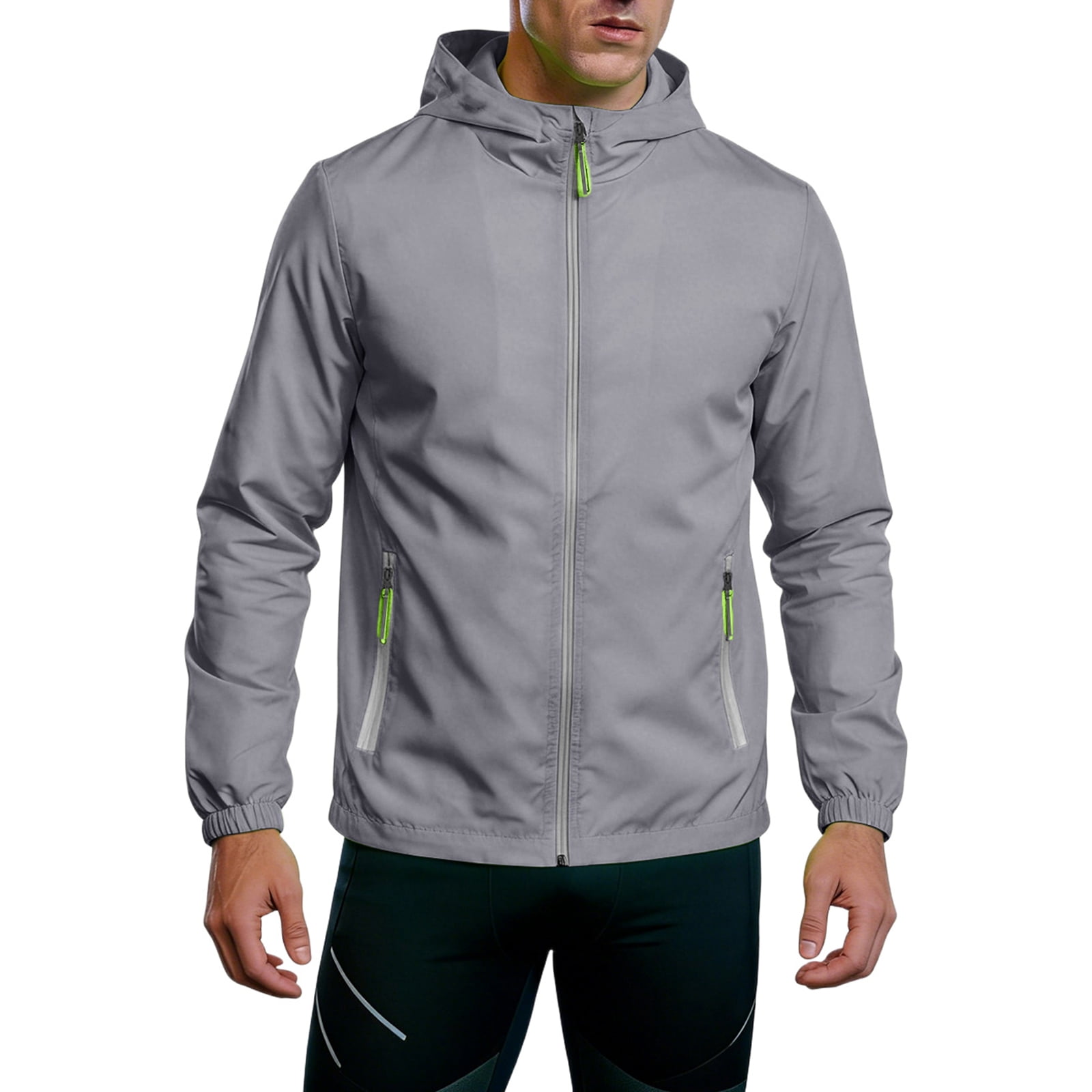 Dresfit Mens Hoodies Long Sleeve Drawstring Rain Jacket 2026 Summer Zip ...
