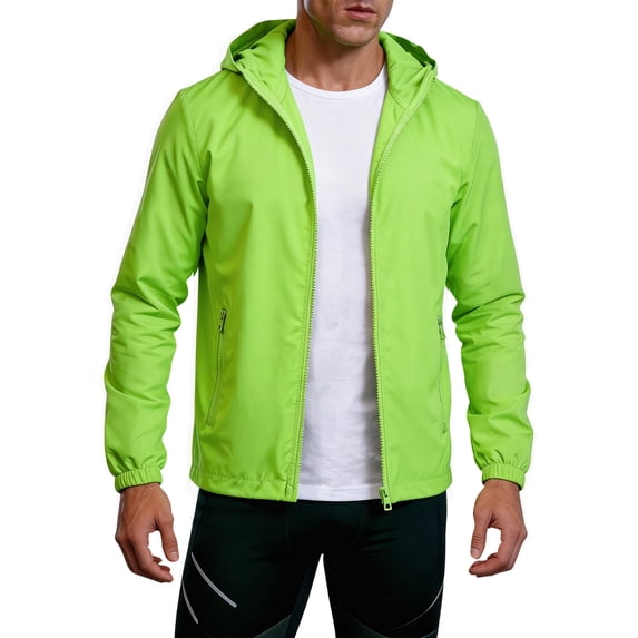 Dresfit Mens Rain Jacket Drawstring Long Sleeve Hoodies 2026 Summer Zip ...