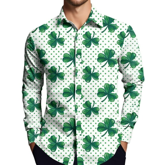 Dresfit Mens St Patricks Day Shirts 2026 Long Sleeve Button Down Shirt ...