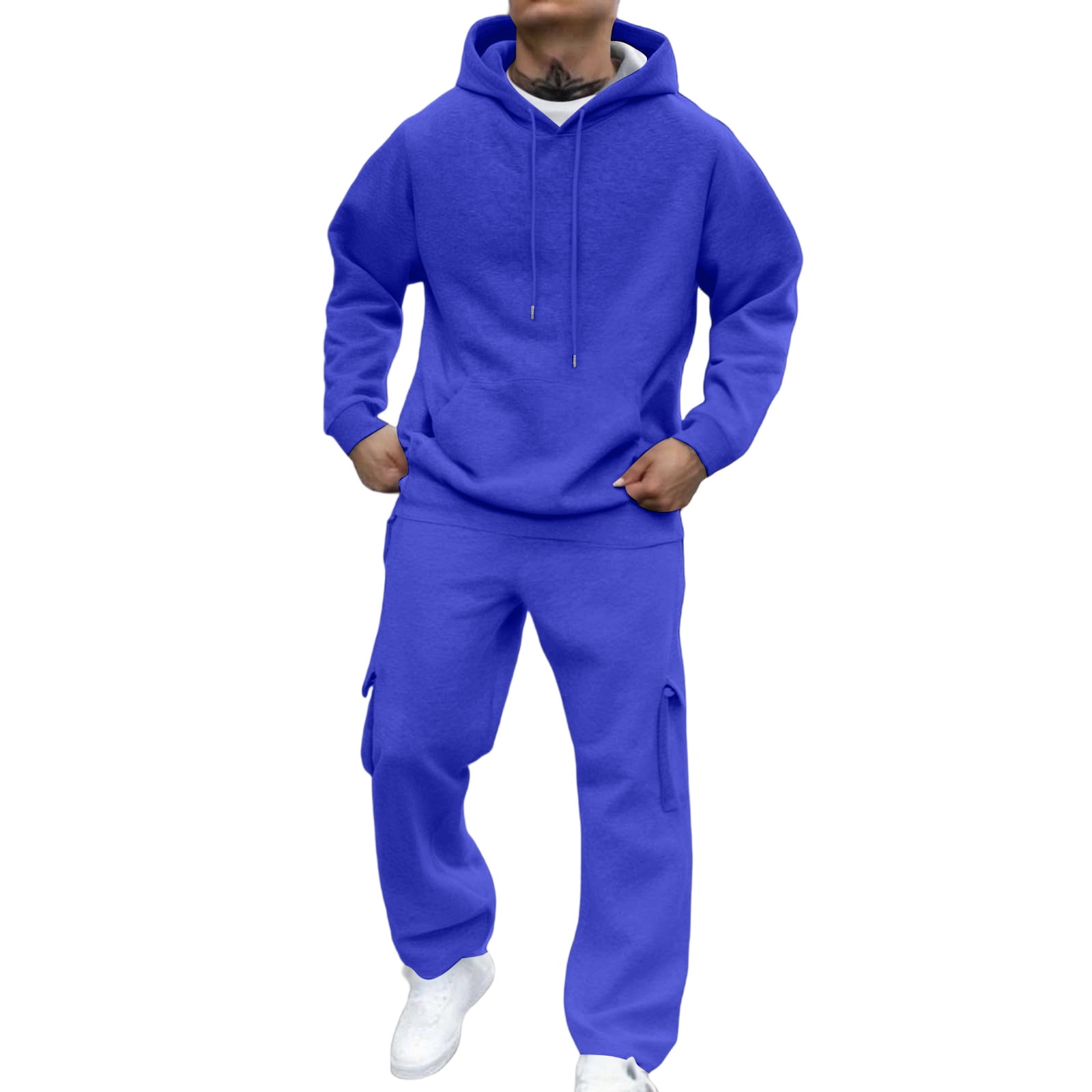 Dresfit Sweat Suits Mens Fall Drawstring Big and Tall Hoodies and ...