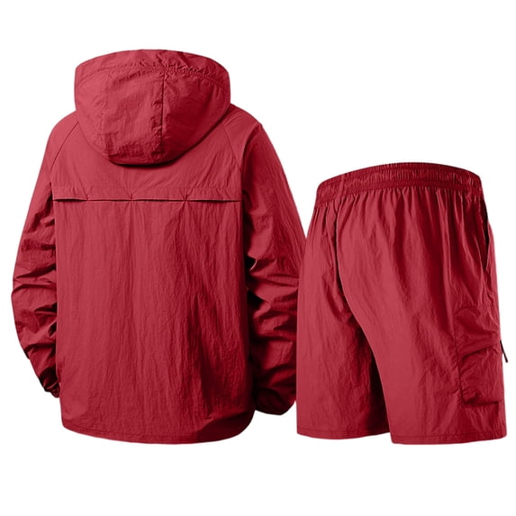 Dresfit Sweatsuits for Men Upf 50+ Zip Up Long Sleeve Jacket & Shorts ...