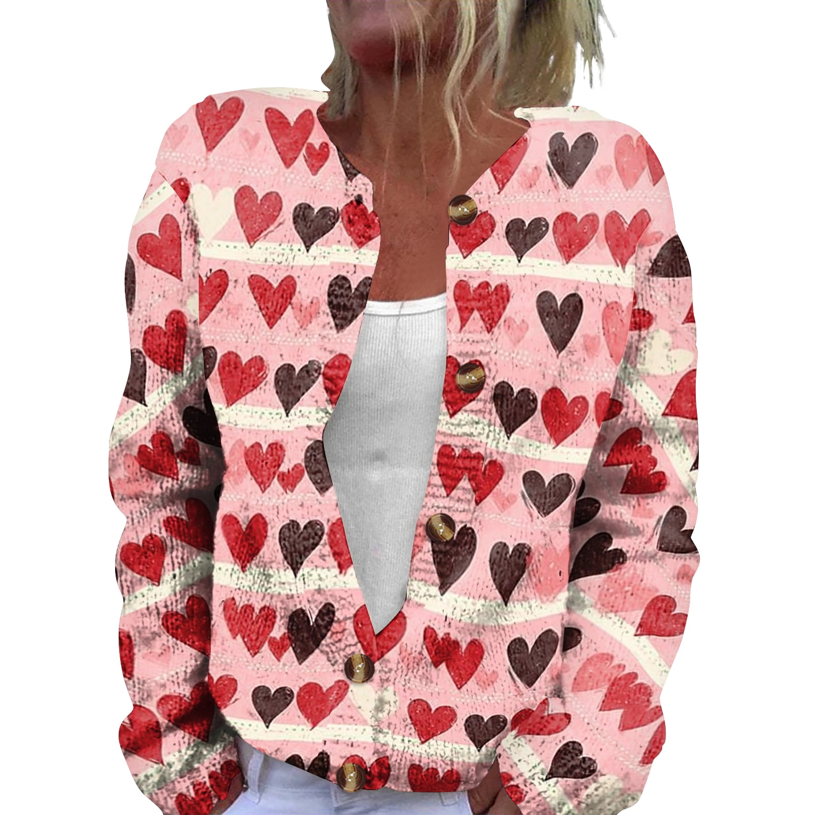 Dresfit Valentines Cardigan for Woman Open Front Knitted Jacket 2026 ...