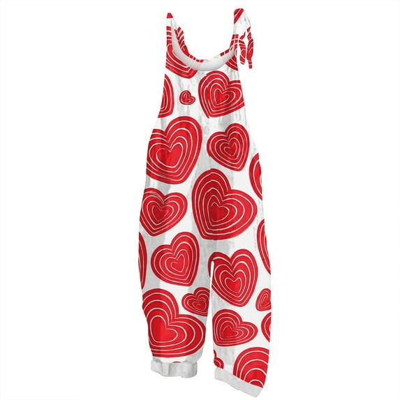 Dresfit Valentines Romper for Women Wide Leg Adjustable Strap Jumpsuit ...