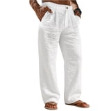 Dresfit Wide Leg Pants for Men 2026 Big and Tall Linen Pants Open ...