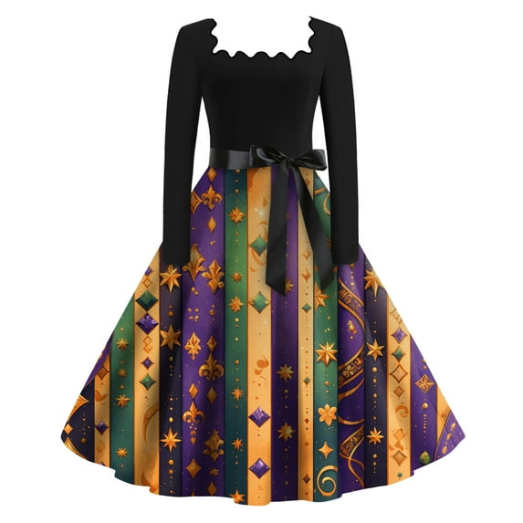 Dresfit Women's Mari Grass Dress Heart Print Square Neck Dresses 2026 ...