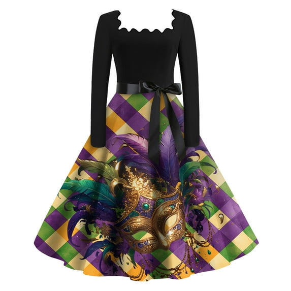 Dresfit Women's Mari Grass Dress Square Neck Long Sleeves Dresses 2026 ...