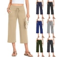 Dresfit Womens Capri Pants Cropped Tummy Control Gaucho Pants 2026 ...
