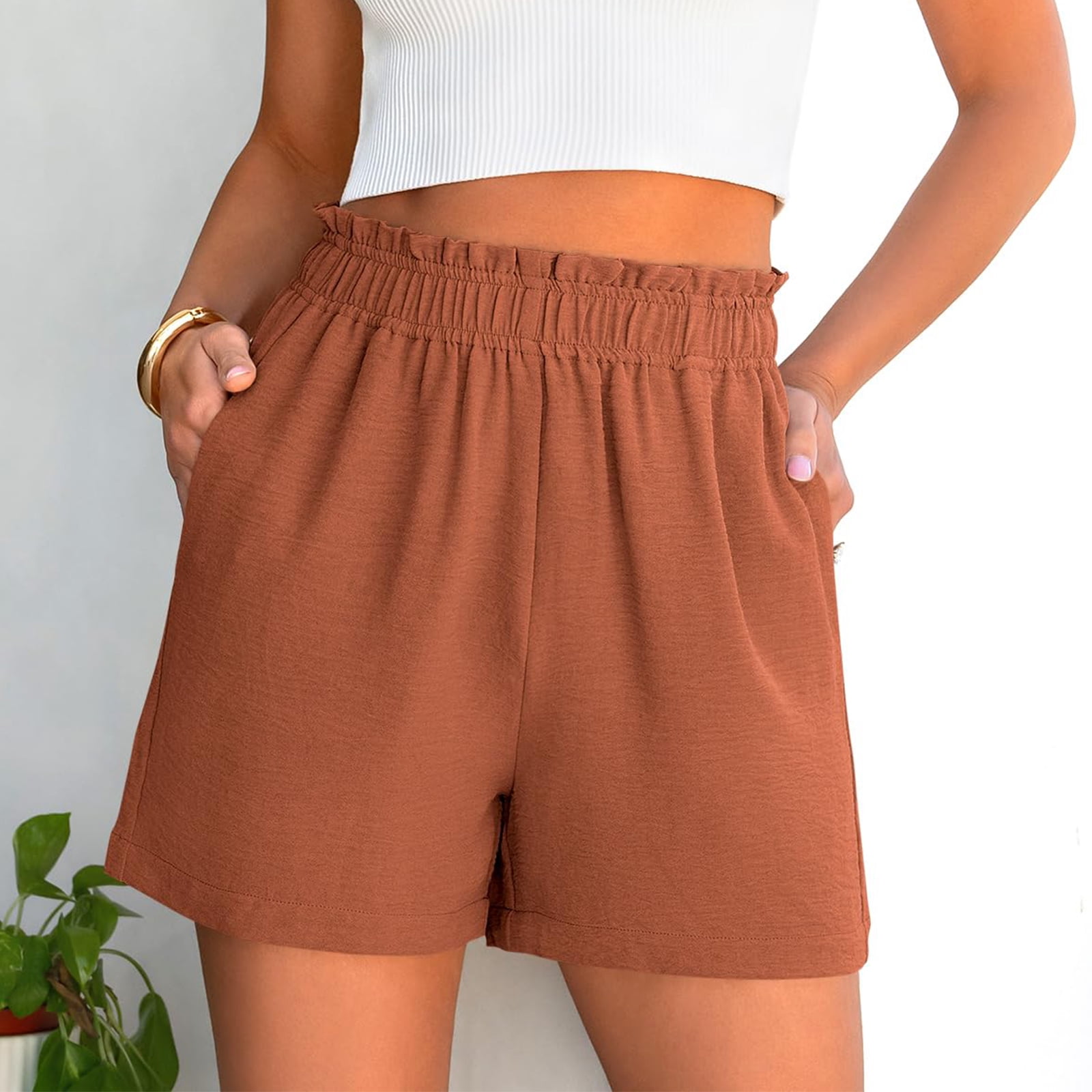 Dresfit Womens Ruffle Shorts Baggy High Waisted Shorts Summer 2026 Plus ...