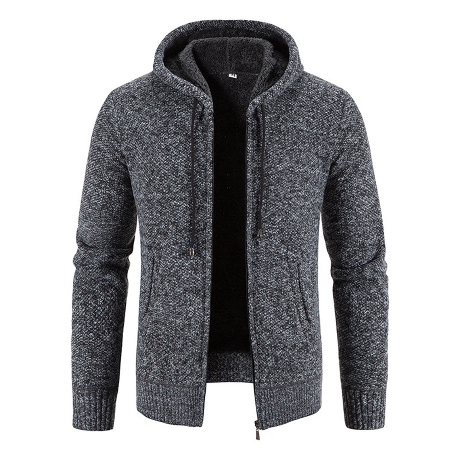 Dresfit Zip Up Cardigan Mens Hooded Big and Tall Fleece Hoodie Winter ...