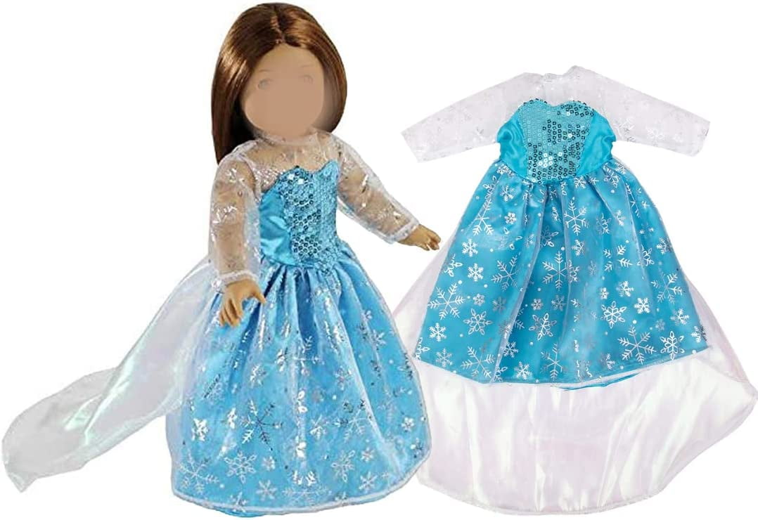 Dress Along Dolly Elsa Frozen Inspired Doll Outfit - Snowflake Queen ...