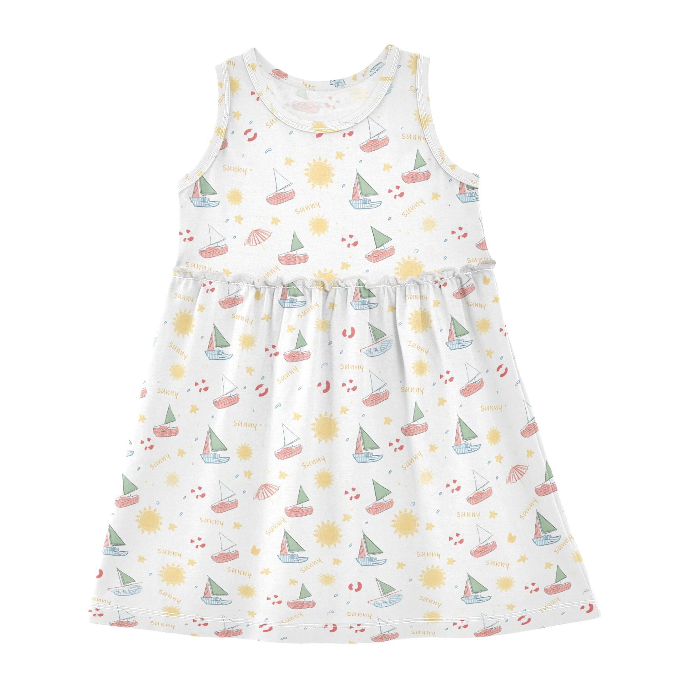 Dress Boat Sleeveless Dress for Hem A-Line Casual Sundress - Walmart.com