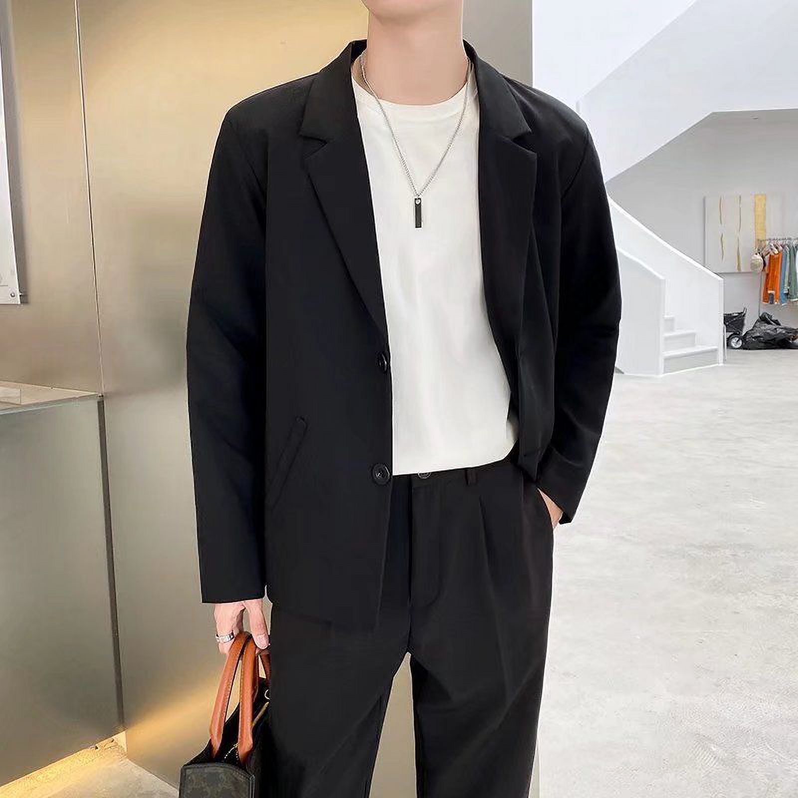 Dress Business Men's Suit Jackets Plus Big Size Oversize Coat Black ...