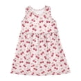 Dress Cherry Heart Checkered Pattern Sleeveless Dress for Hem A-Line ...